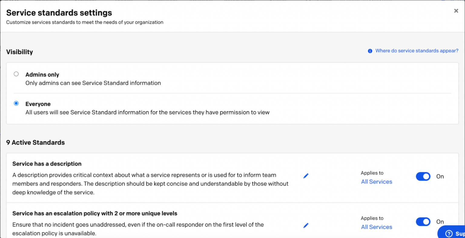 PagerDuty Service Standards for Configuration at Scale | PagerDuty